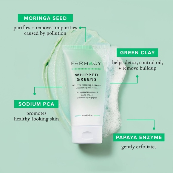 Farmacy | Skincare | Farmacy Whipped Greens Foaming Cleanser | Poshmark